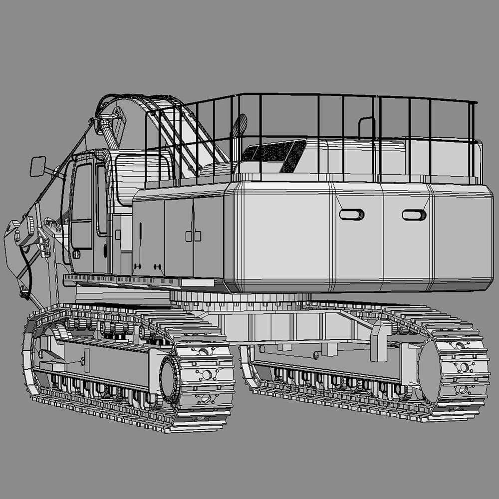 Hitachi Zaxis 800 - 3D Model by ArqArt