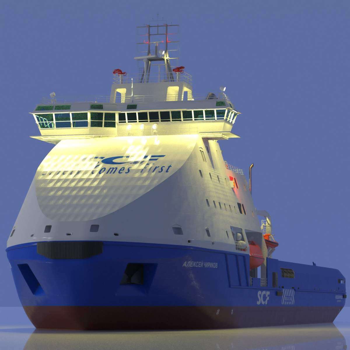 Icebreaker Aleksey Chirikov - 3D Model by ArqArt