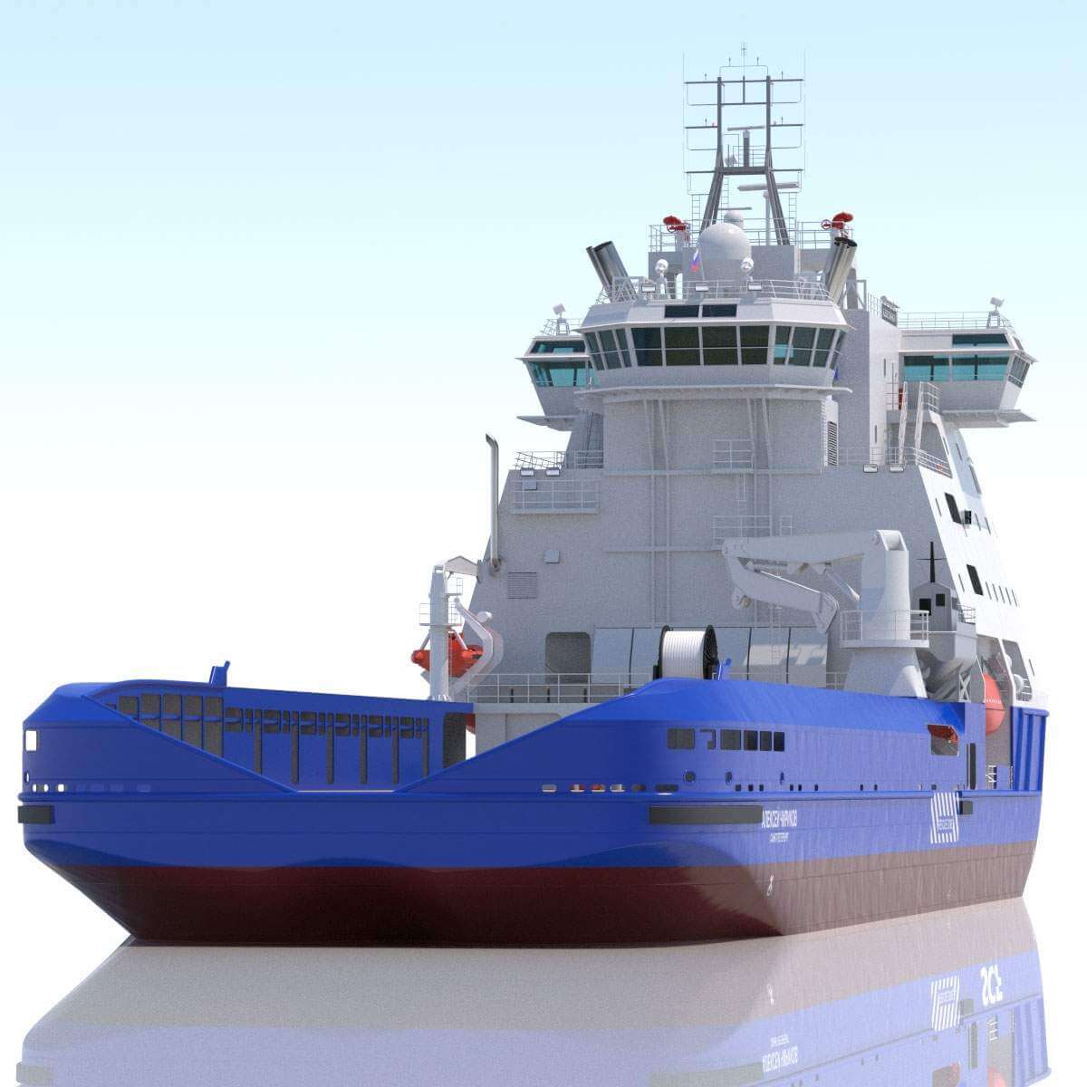 Icebreaker Aleksey Chirikov - 3D Model by ArqArt