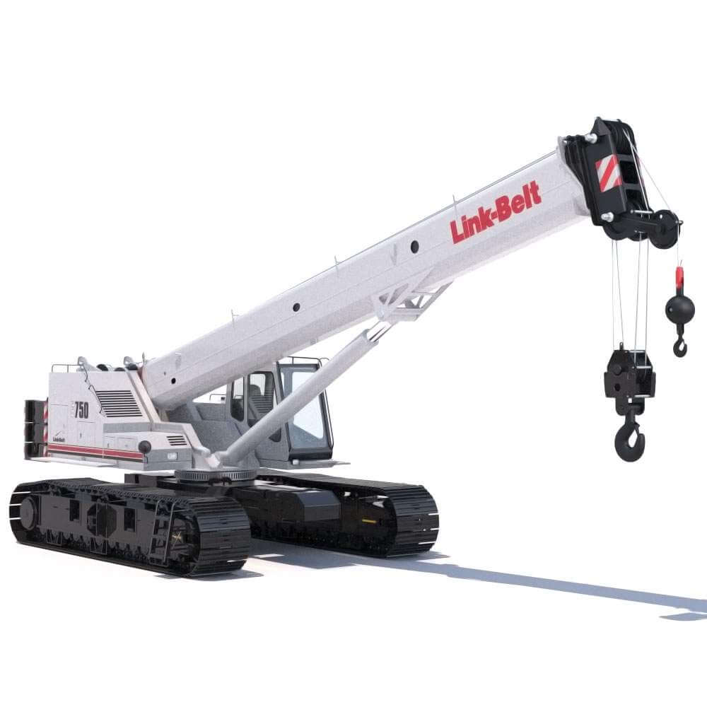 Link Belt TCC-750 Telescopic Crawler Crane 3D Model by ArqArt