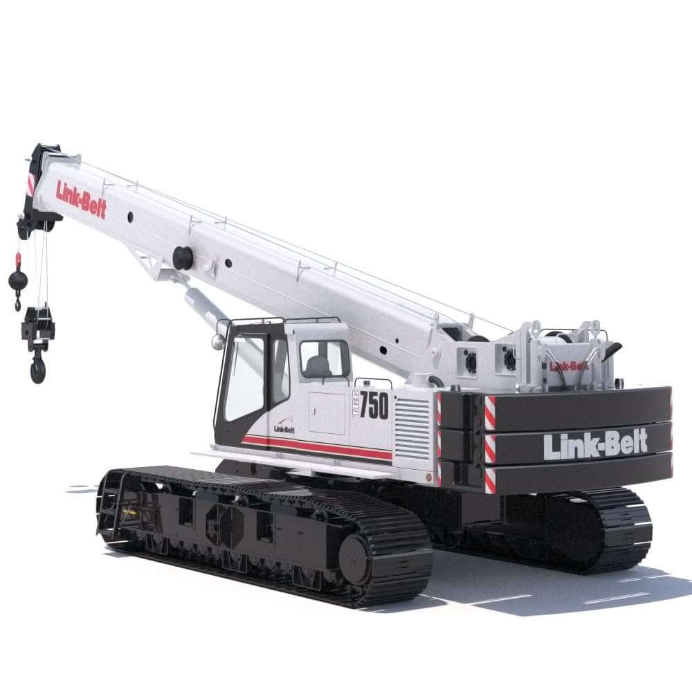 Link Belt TCC-750 Telescopic Crawler Crane 3D Model by ArqArt