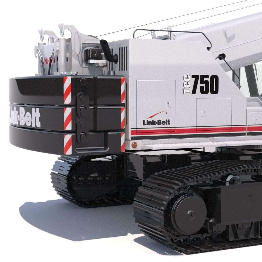 Link Belt TCC-750 Telescopic Crawler Crane 3D Model by ArqArt