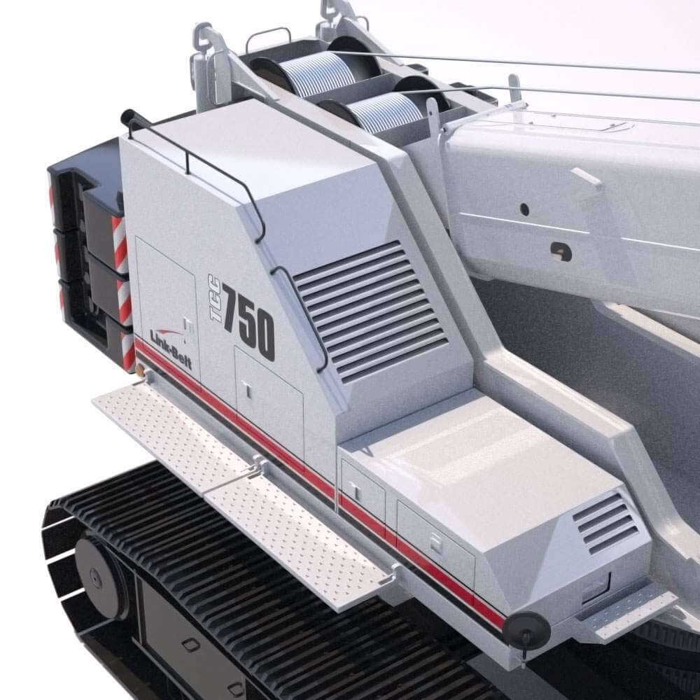 Link Belt TCC-750 Telescopic Crawler Crane 3D Model by ArqArt