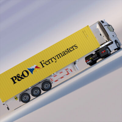 Mercedes Actros MP4 Gigaspace Truck with 40ft Container - 3D Model by ...