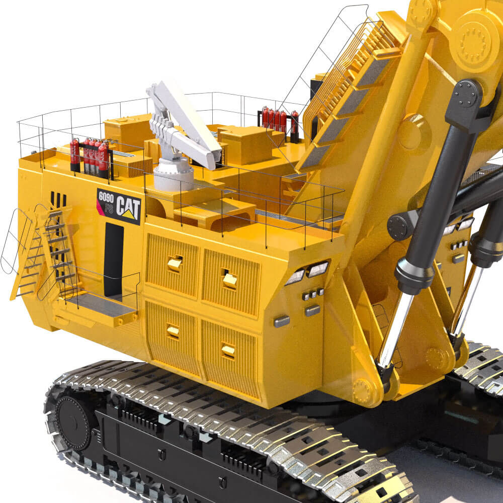 Mining Excavator 6090 FS - 3D Model by ArqArt