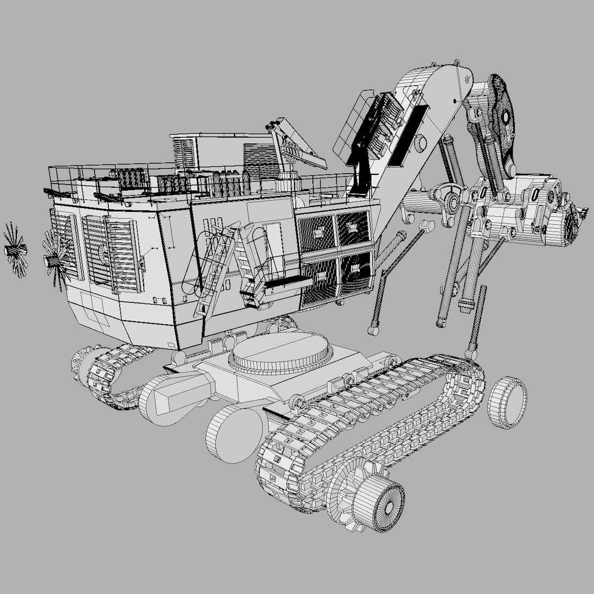 Mining Excavator 6090 FS - 3D Model by ArqArt