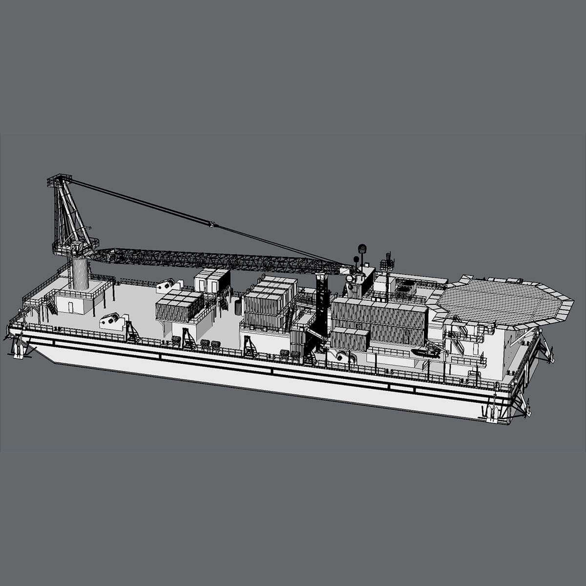 Offshore Barge - 3D Model by ArqArt