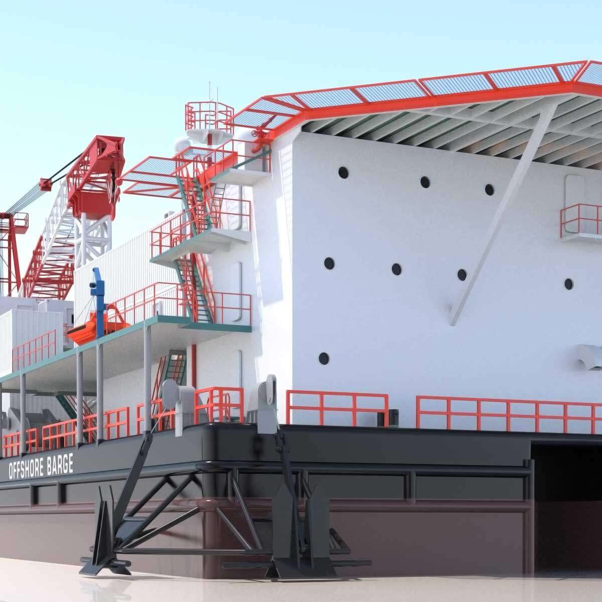Offshore Barge - 3D Model by ArqArt