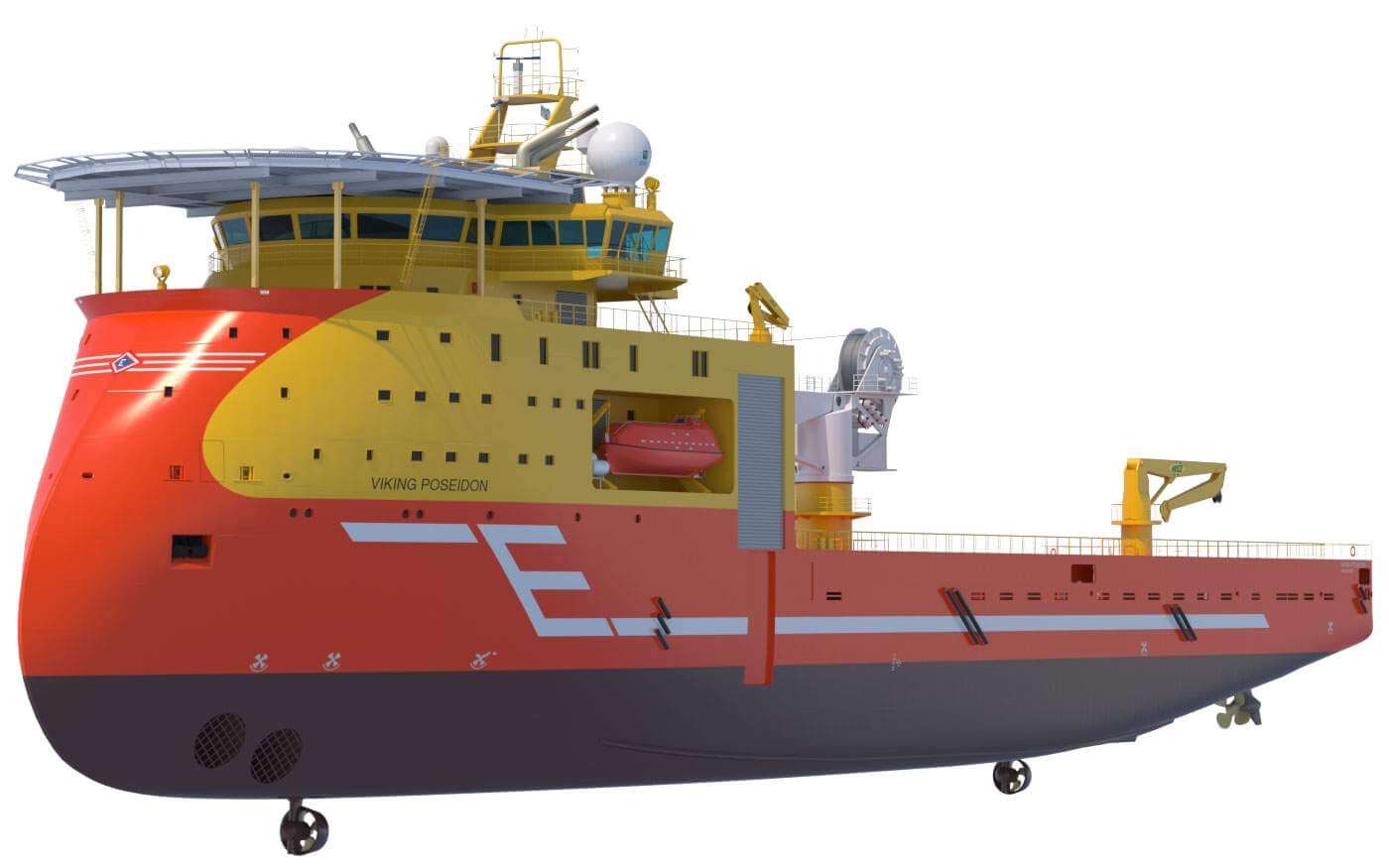 Offshore Construction Vessel Viking Poseidon - 3D Model by ArqArt