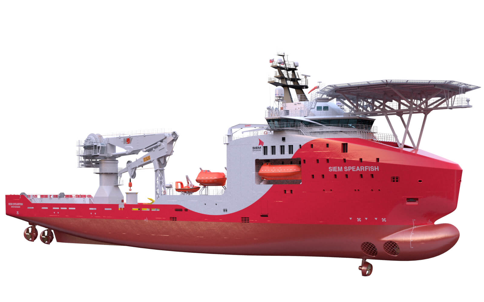 Offshore Subsea Construction Vessel Oscv Siem Spearfish - 3D Model by ...