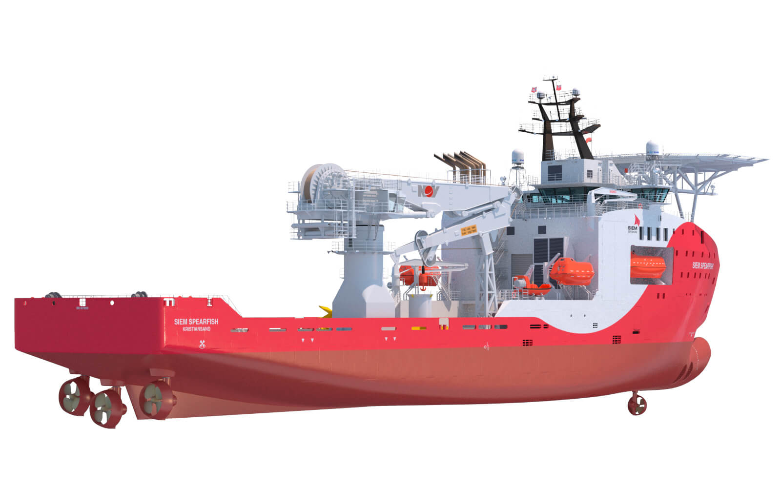 Offshore Subsea Construction Vessel Oscv Siem Spearfish - 3D Model by ...