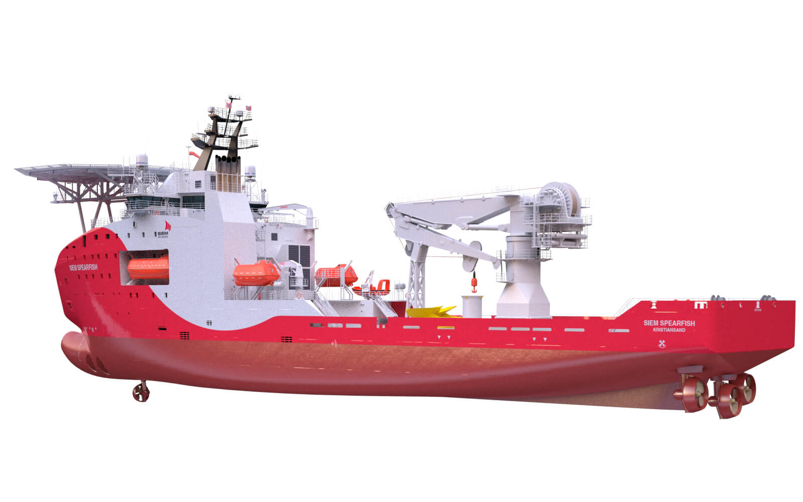Offshore Subsea Construction Vessel Oscv Siem Spearfish - 3D Model by ...