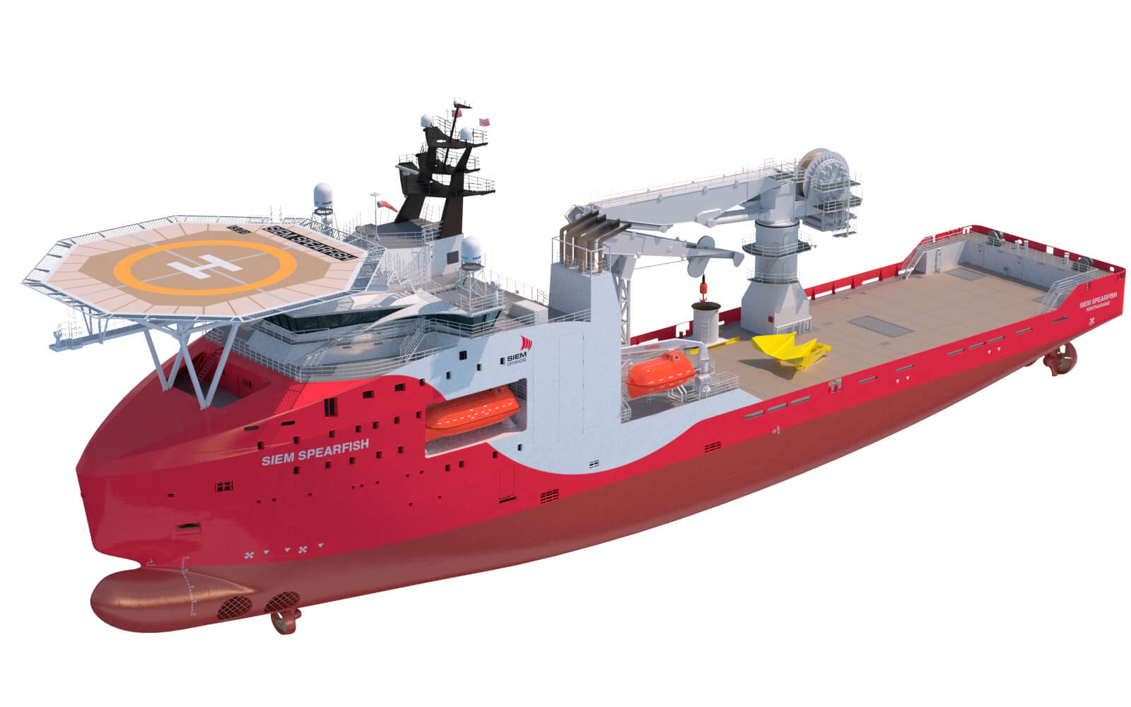 Offshore Subsea Construction Vessel Oscv Siem Spearfish - 3D Model by ...