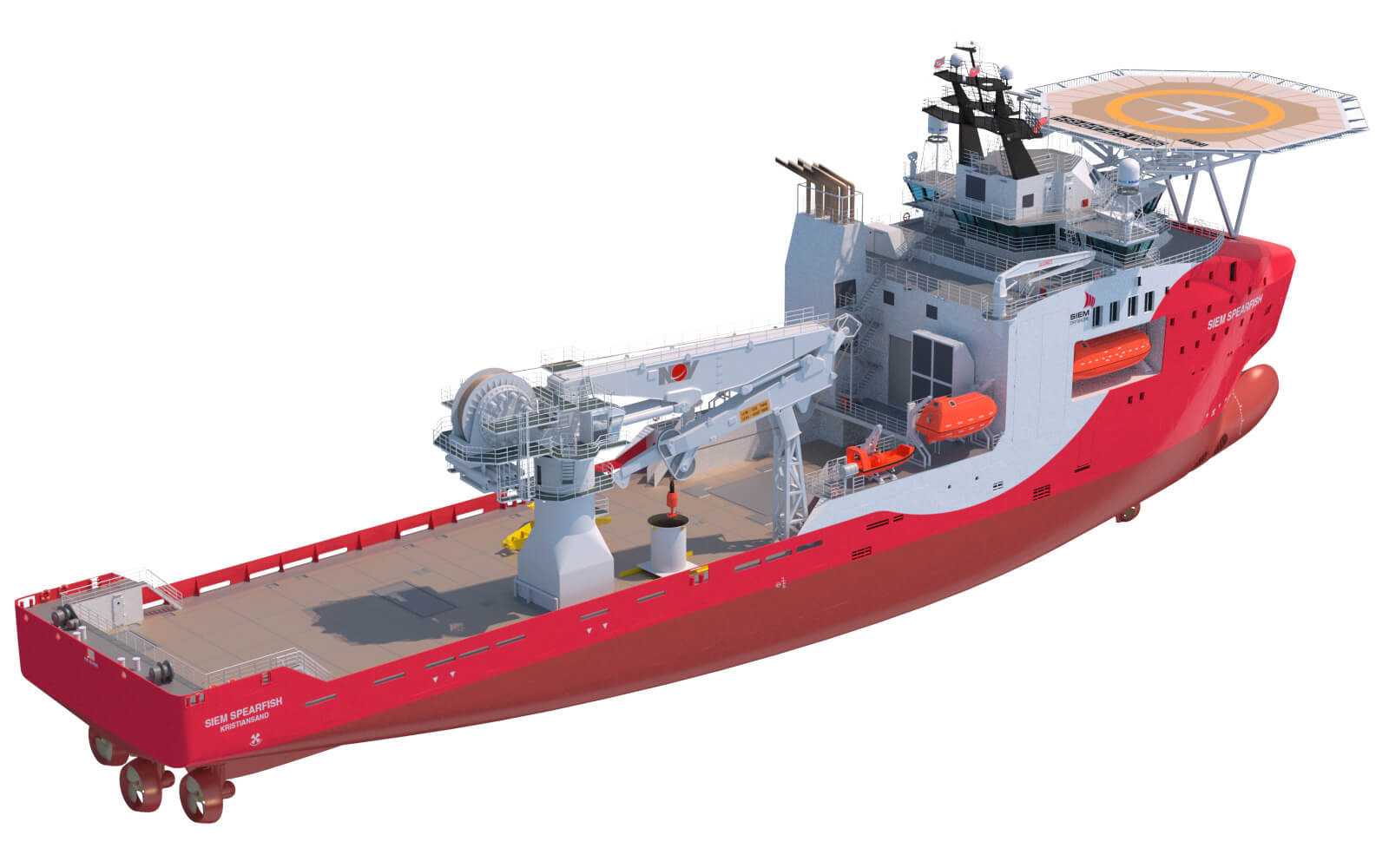 Offshore Subsea Construction Vessel Oscv Siem Spearfish - 3D Model by ...