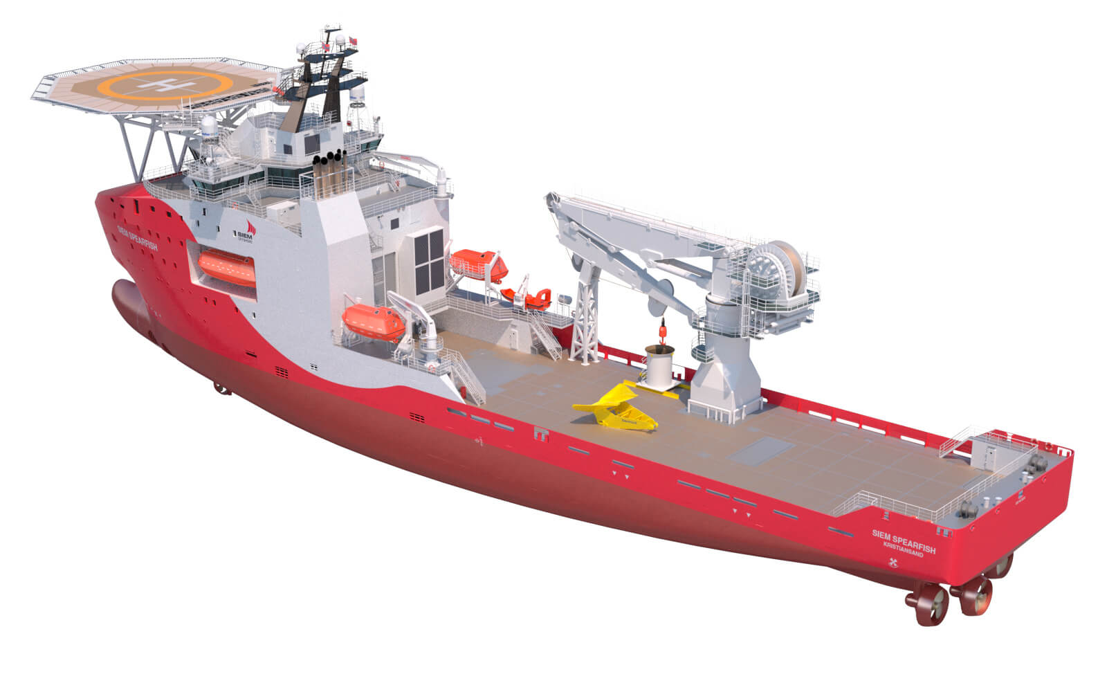 Offshore Subsea Construction Vessel Oscv Siem Spearfish - 3D Model by ...