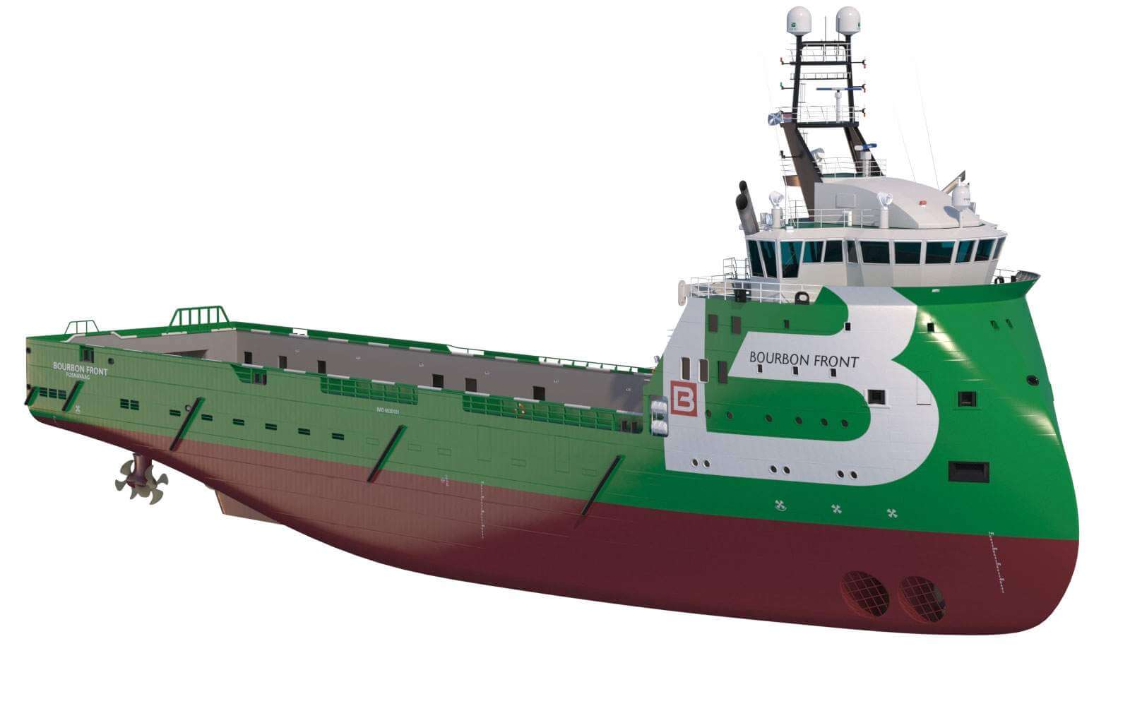 Platform Supply Vessel Bourbon Front - 3D Model by ArqArt