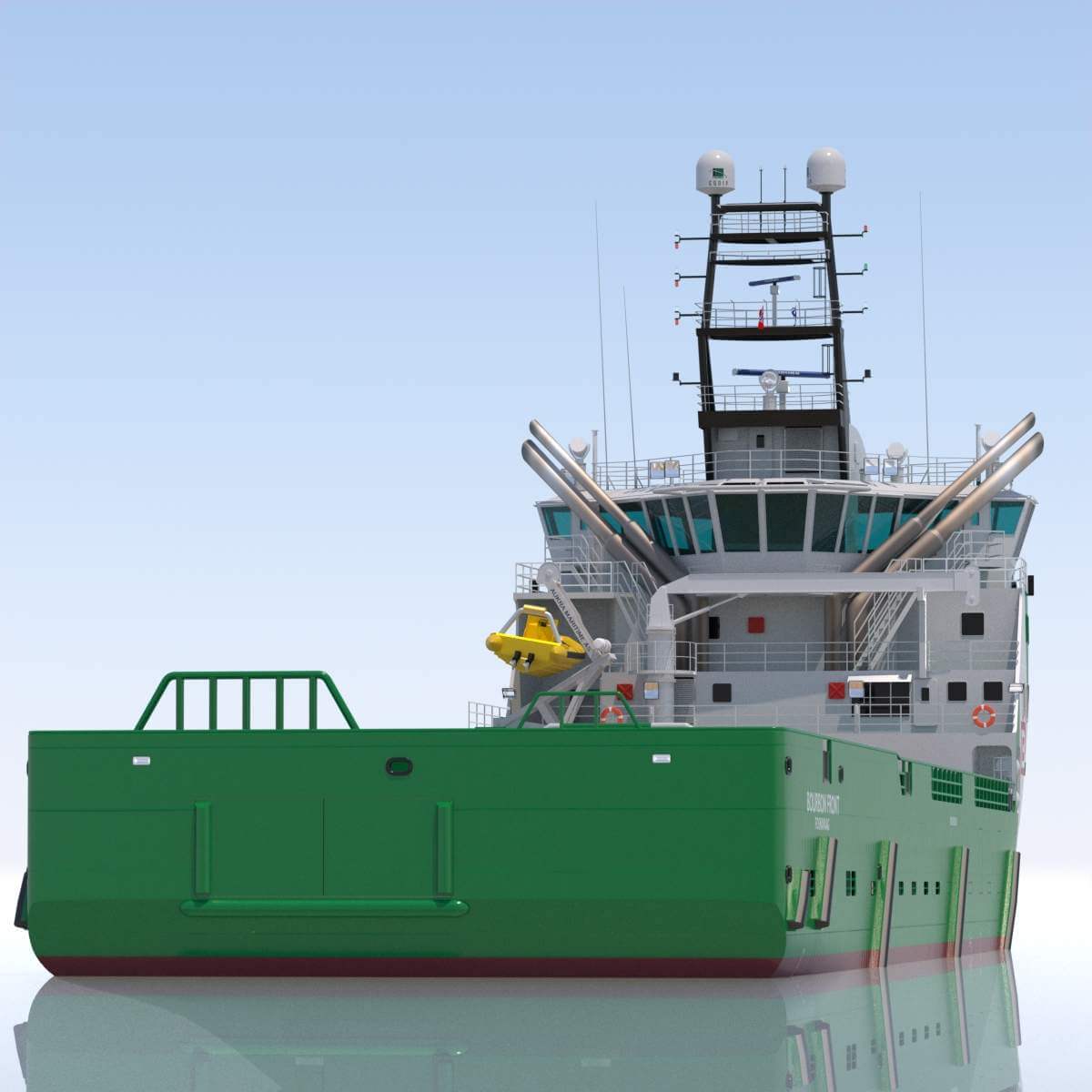 Platform Supply Vessel Bourbon Front - 3D Model by ArqArt