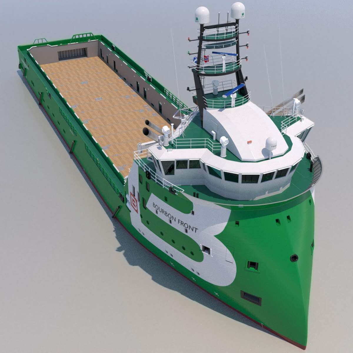Platform Supply Vessel Bourbon Front - 3D Model by ArqArt