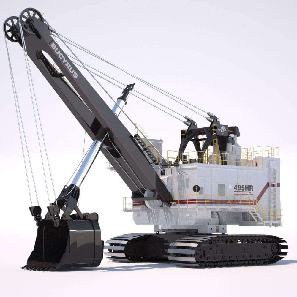 Bucyrus 495HR Rope Shovel - 3D Model by ArqArt