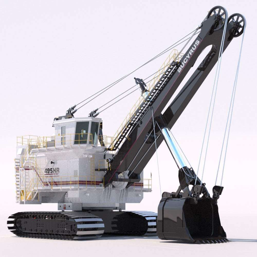 Bucyrus 495HR Rope Shovel - 3D Model by ArqArt