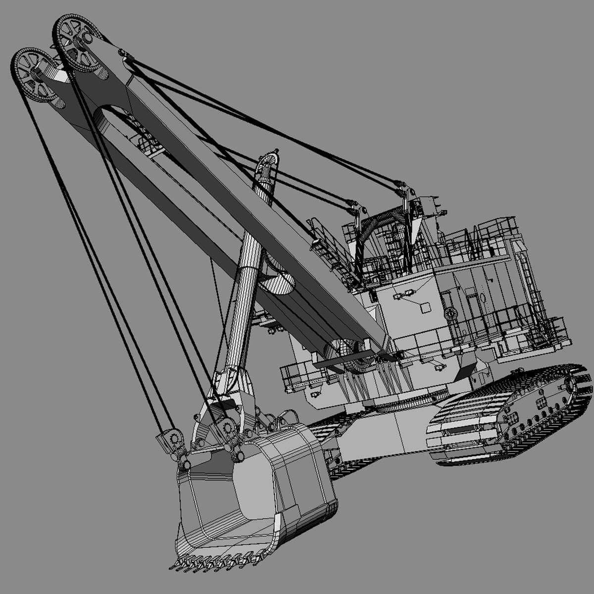 Bucyrus 495HR Rope Shovel - 3D Model by ArqArt