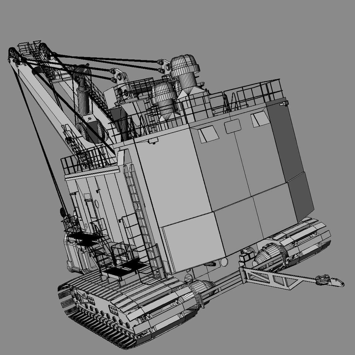 Bucyrus 495HR Rope Shovel - 3D Model by ArqArt