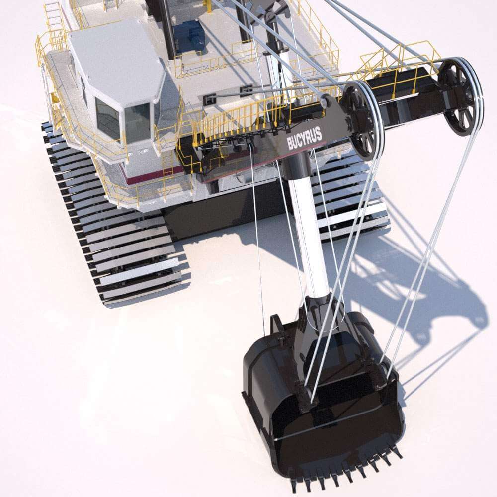 Bucyrus 495HR Rope Shovel - 3D Model by ArqArt