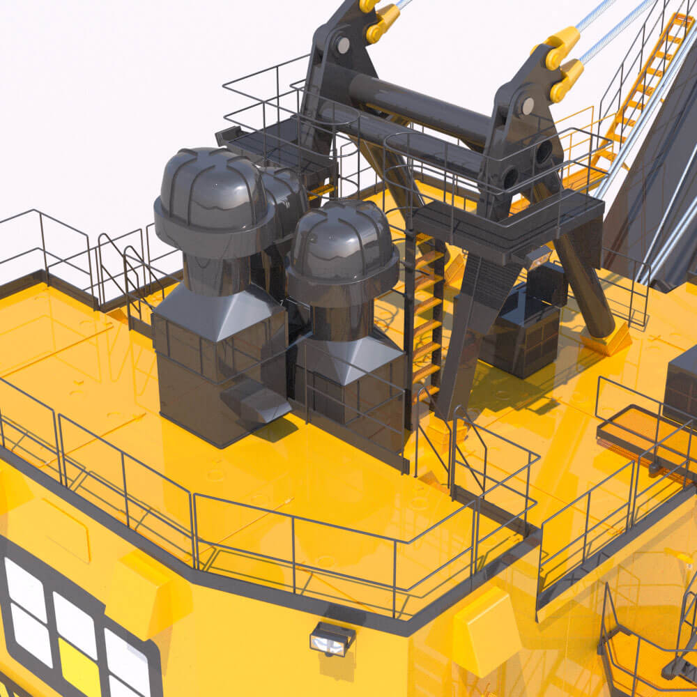 Rope Shovel CAT 7495 HF - 3D Model by ArqArt