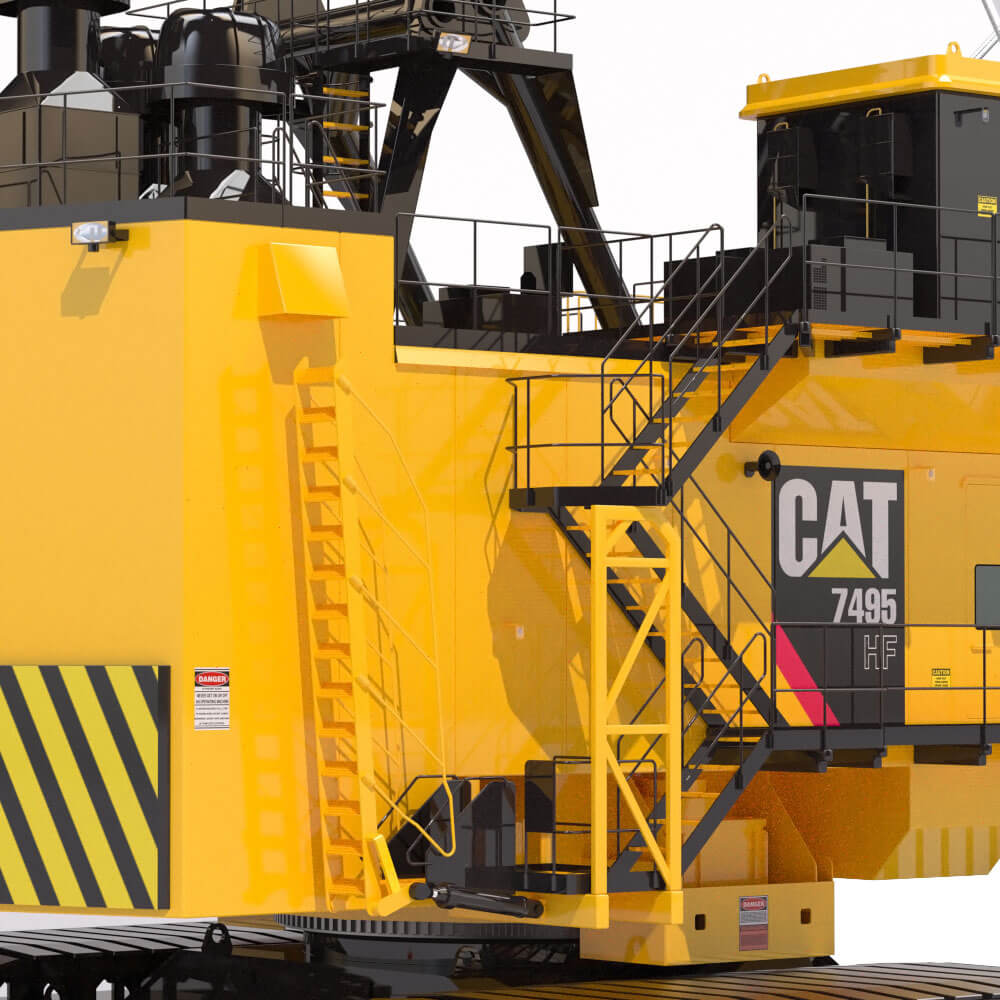 Rope Shovel CAT 7495 HF - 3D Model by ArqArt