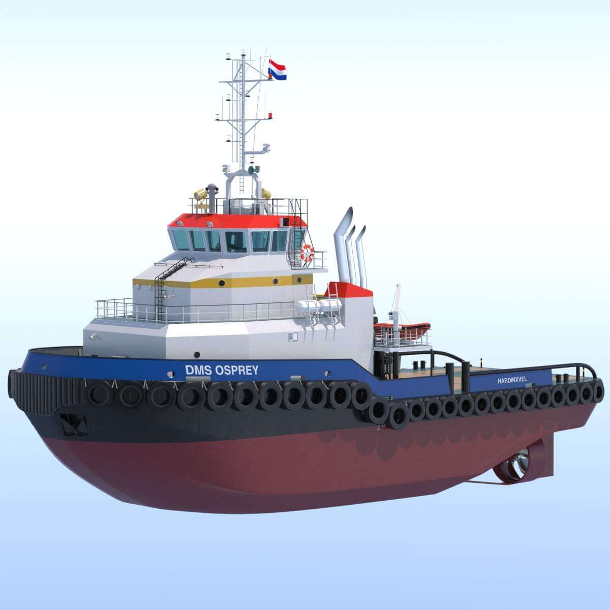Shoalbuster Tug DMS Osprey - 3D Model by ArqArt