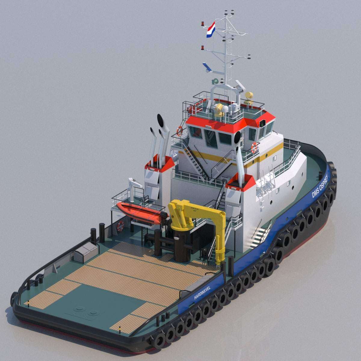 Shoalbuster Tug DMS Osprey - 3D Model by ArqArt