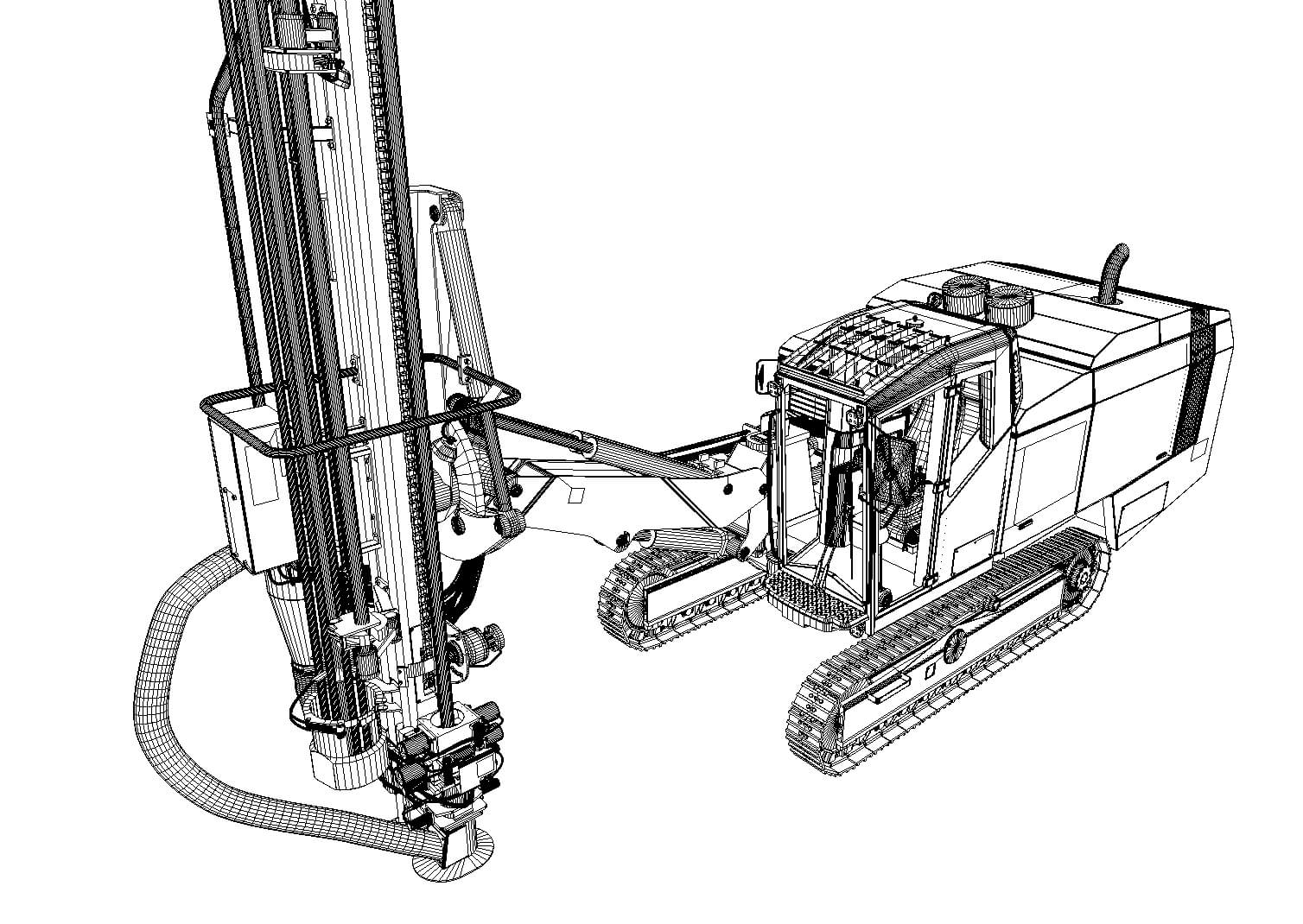 Surface Drill Rig for Quarrying and Mining Smartroc D65 - 3D Model by ArqArt