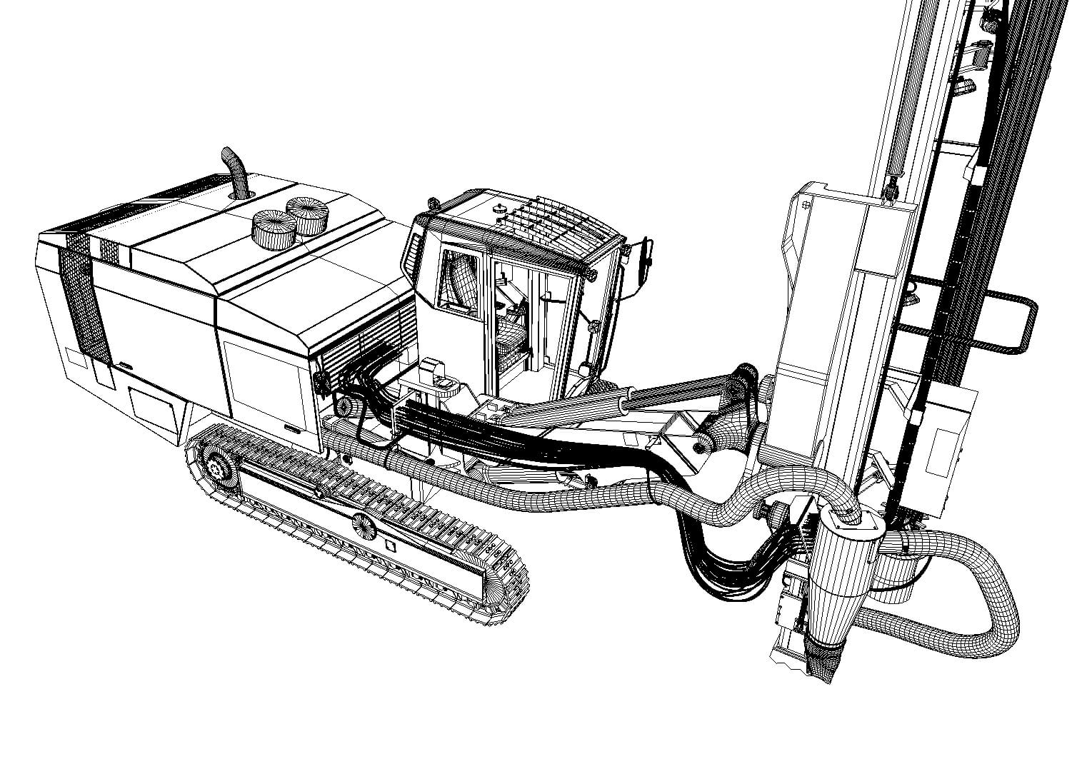 Surface Drill Rig for Quarrying and Mining Smartroc D65 - 3D Model by ArqArt