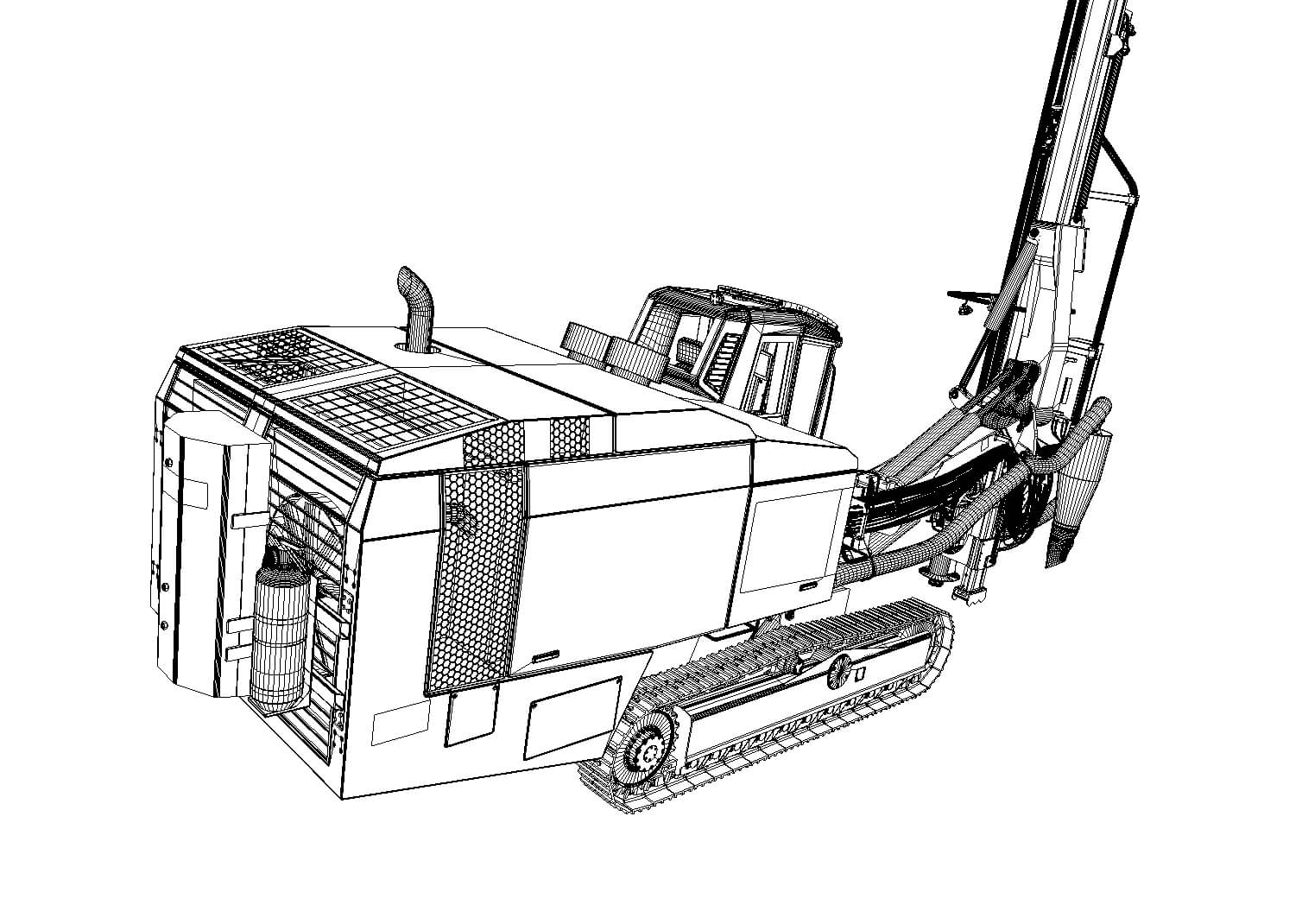 Surface Drill Rig for Quarrying and Mining Smartroc D65 - 3D Model by ArqArt