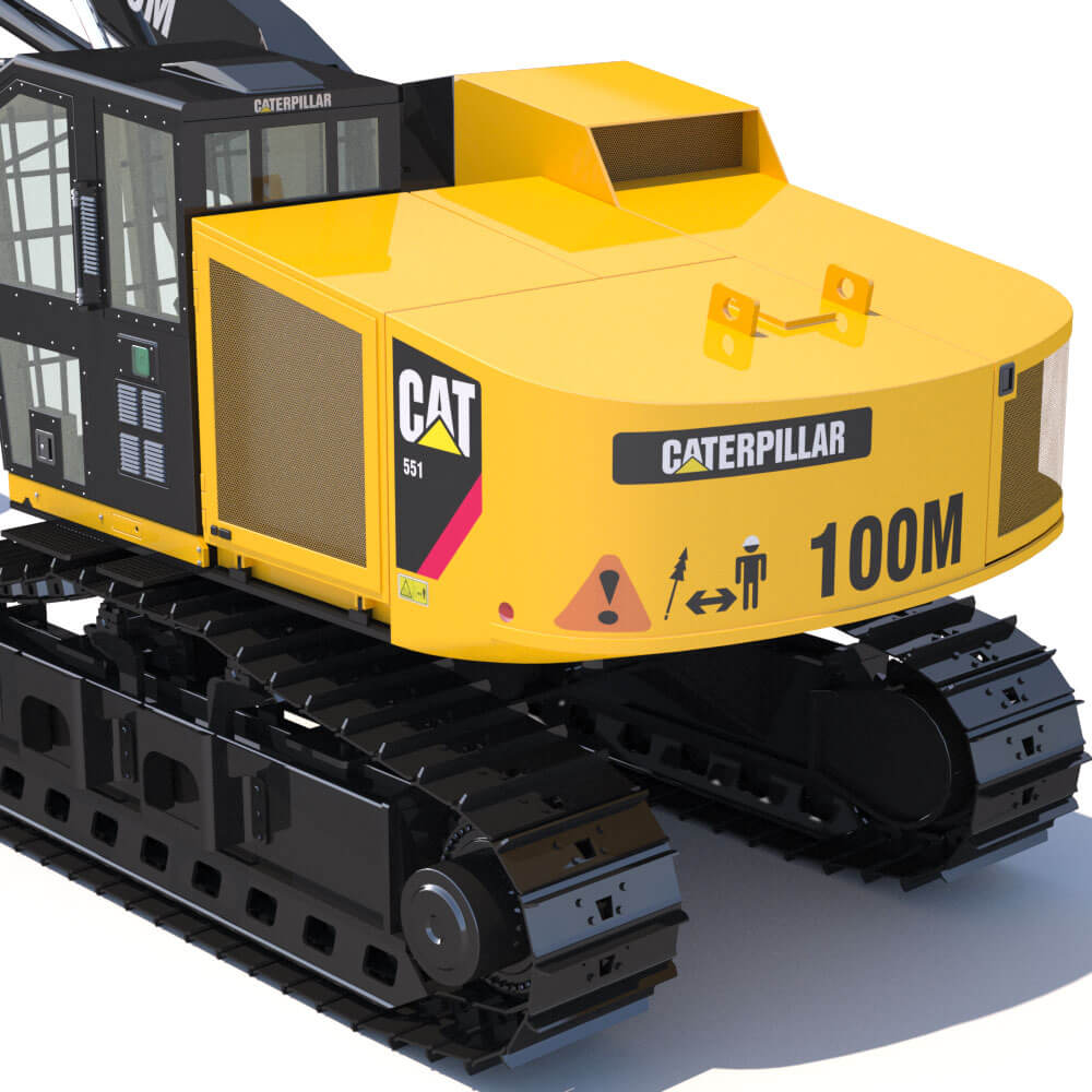 Tracked Feller Buncher CAT 551 - 3D Model by ArqArt