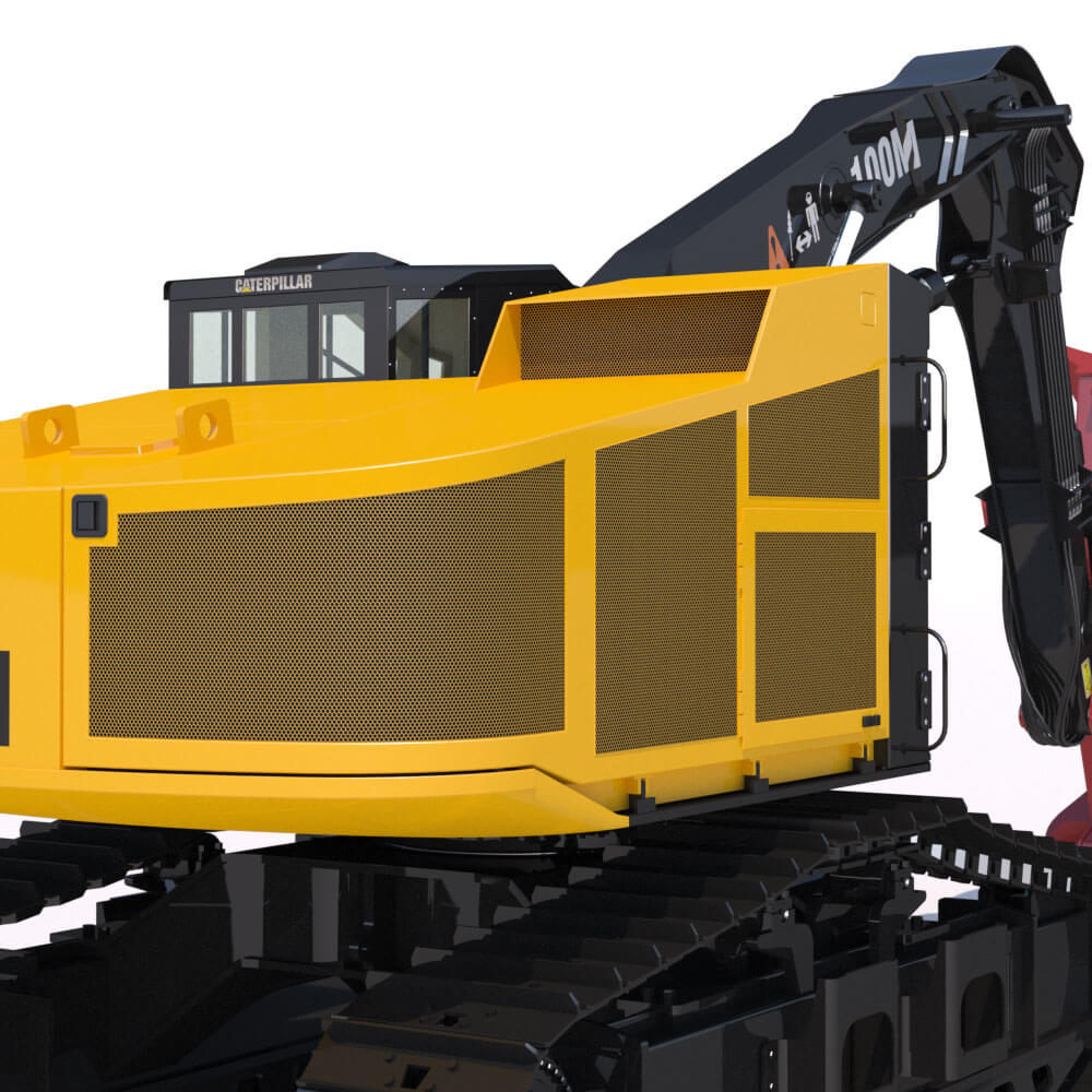 Tracked Feller Buncher CAT 551 - 3D Model by ArqArt