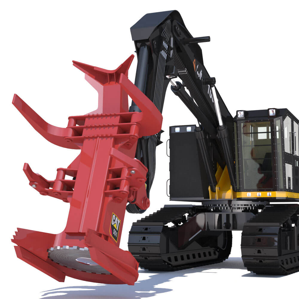Tracked Feller Buncher CAT 551 - 3D Model by ArqArt