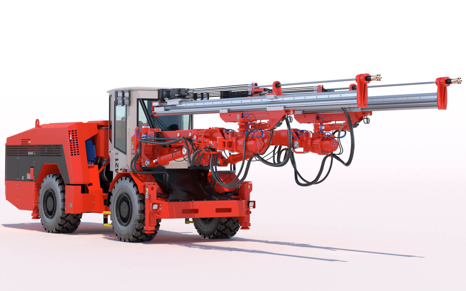 Two-Boom Drill Rig Sandvik DD421 3D Model by ArqArt