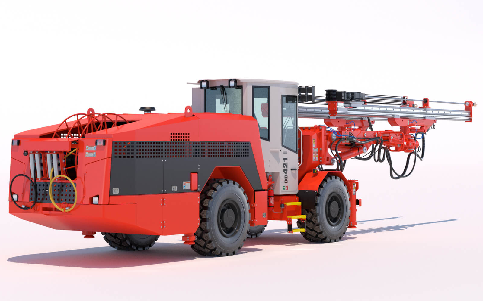 Two-Boom Drill Rig Sandvik DD421 3D Model by ArqArt