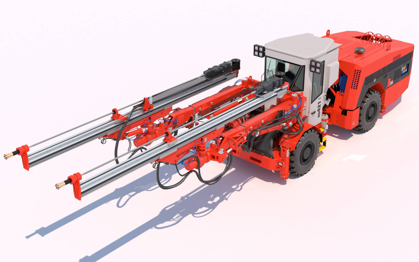 Two-Boom Drill Rig Sandvik DD421 3D Model by ArqArt