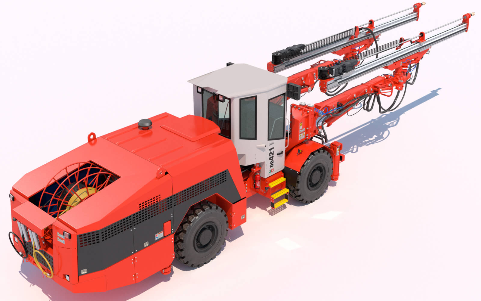 Two-Boom Drill Rig Sandvik DD421 3D Model by ArqArt