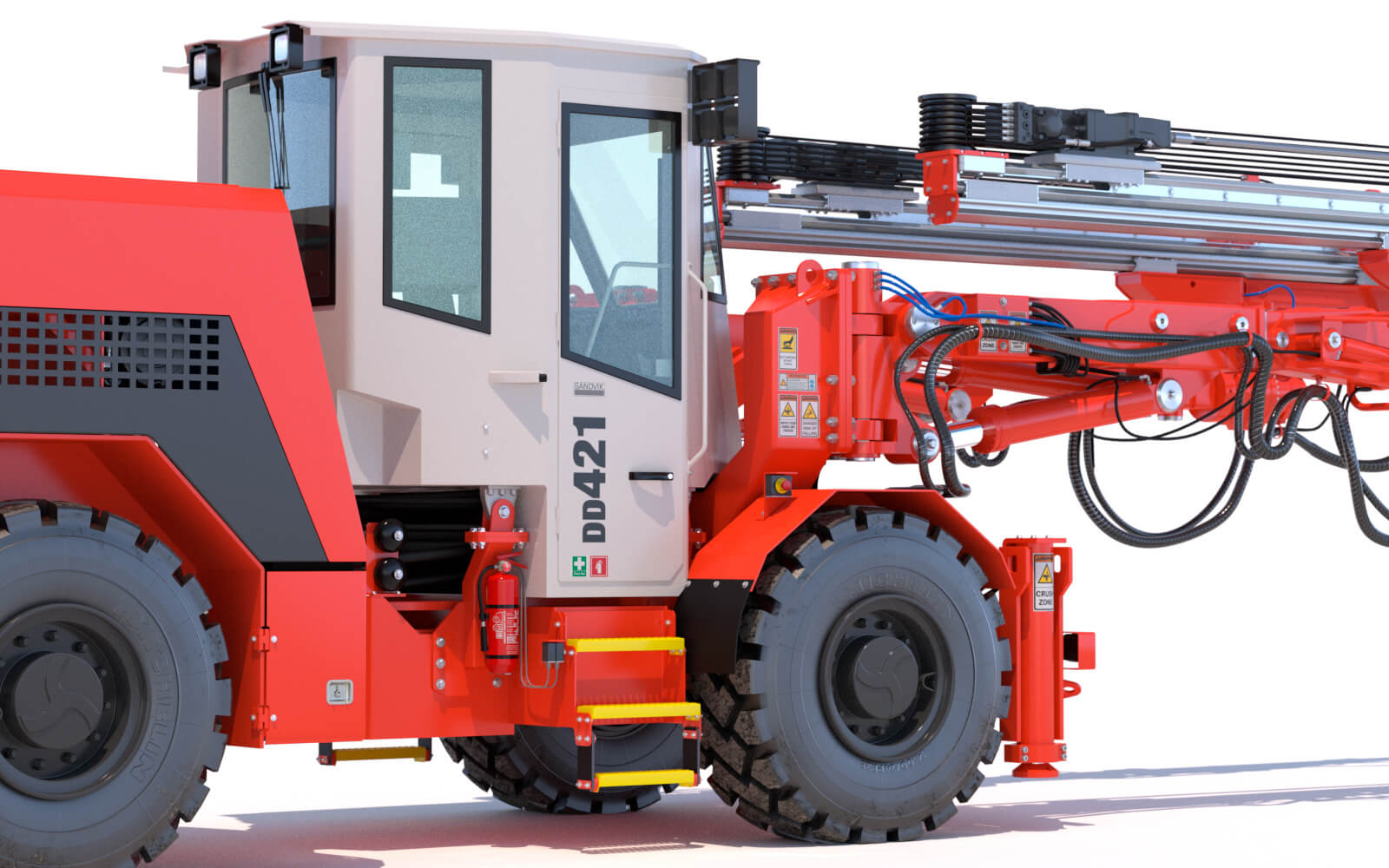 Two-Boom Drill Rig Sandvik DD421 3D Model by ArqArt