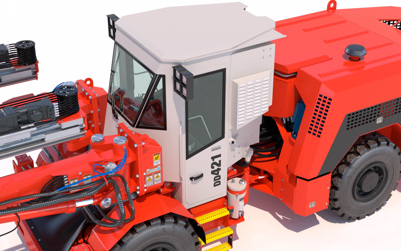 Two-Boom Drill Rig Sandvik DD421 3D Model by ArqArt