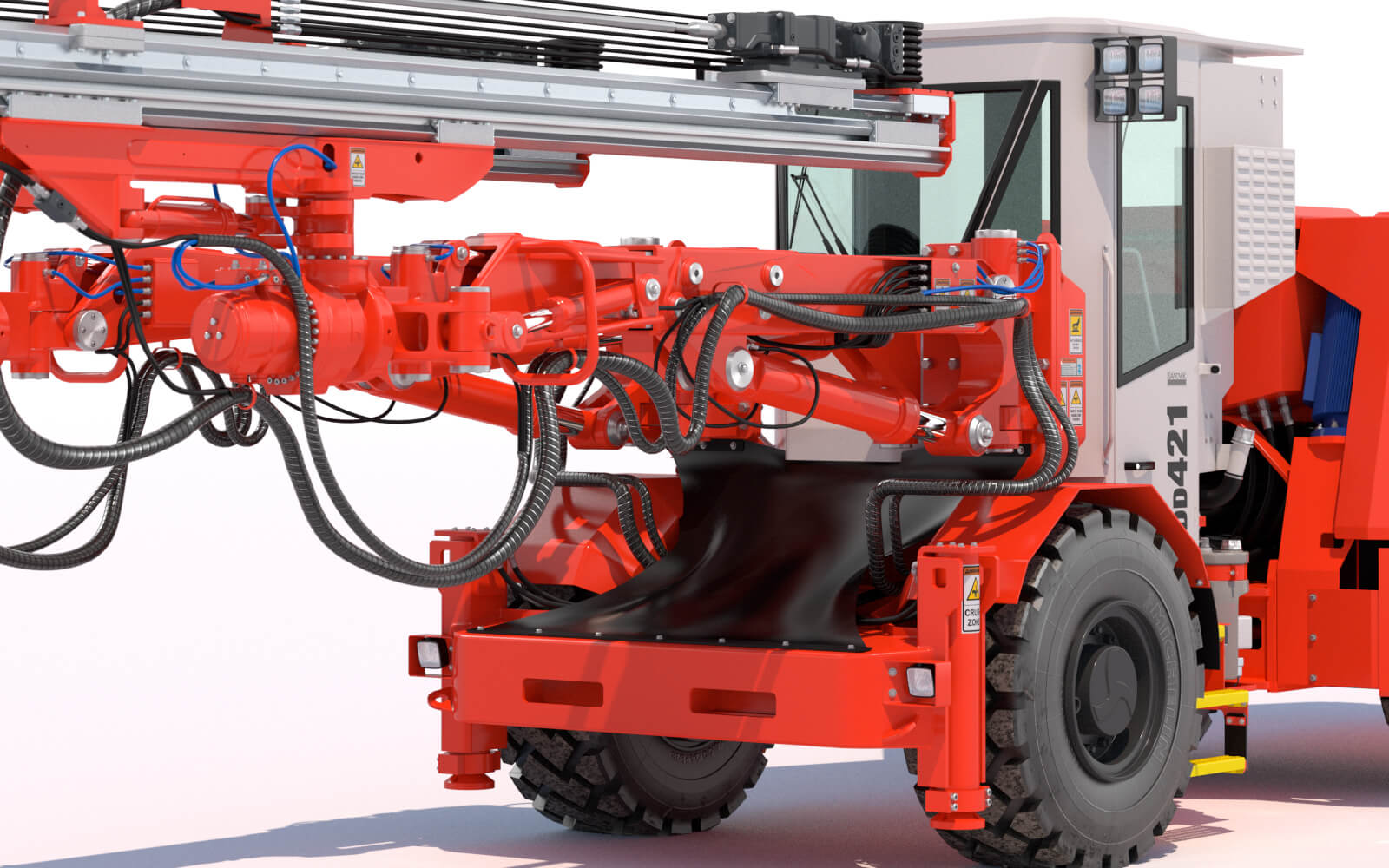 Two-Boom Drill Rig Sandvik DD421 3D Model by ArqArt
