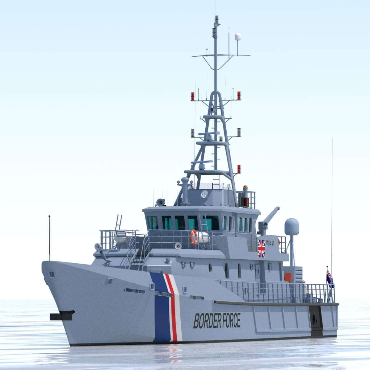 UKBA 42m Customs Cutter - 3D Model by ArqArt