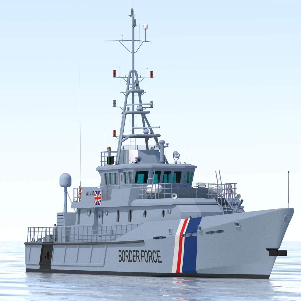 UKBA 42m Customs Cutter - 3D Model by ArqArt