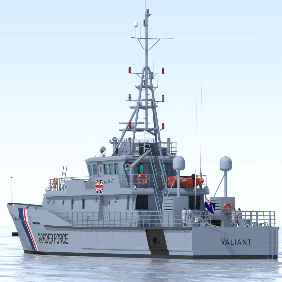 UKBA 42m Customs Cutter - 3D Model by ArqArt