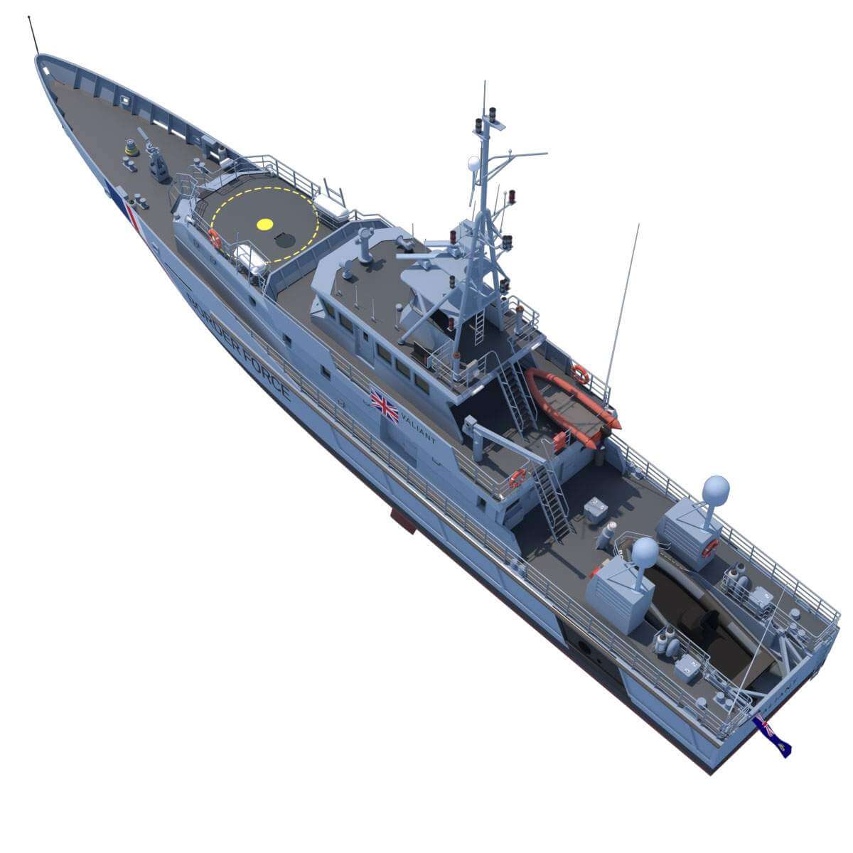 UKBA 42m Customs Cutter - 3D Model by ArqArt