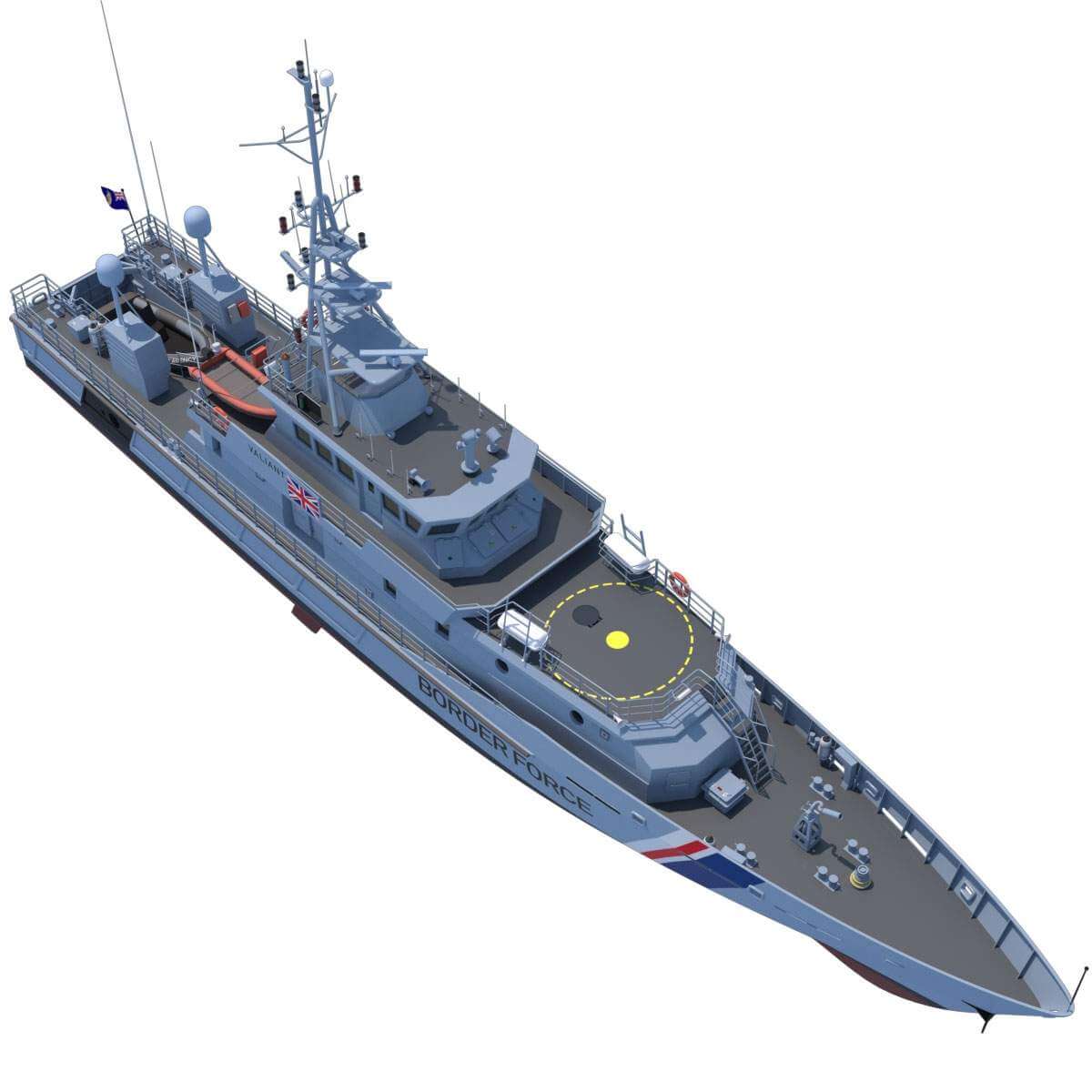 UKBA 42m Customs Cutter - 3D Model by ArqArt