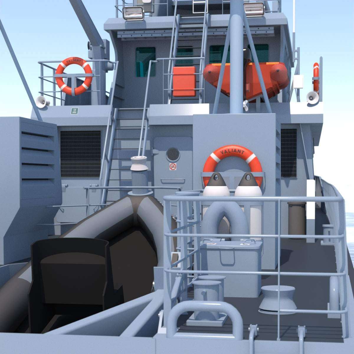 UKBA 42m Customs Cutter - 3D Model by ArqArt